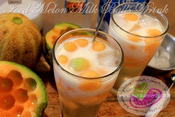 Iced Melon Milk Balls Recipe